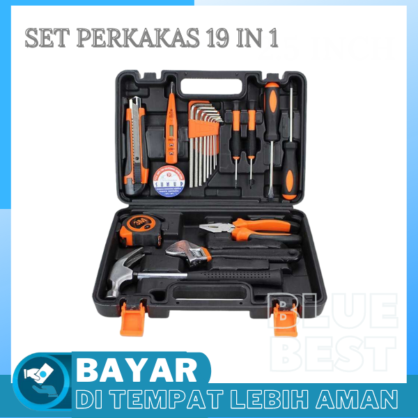 BERGARANSI - COD | ALAT TUKANG SATU SET PERKAKAS LENGKAP OBENG PALU ...