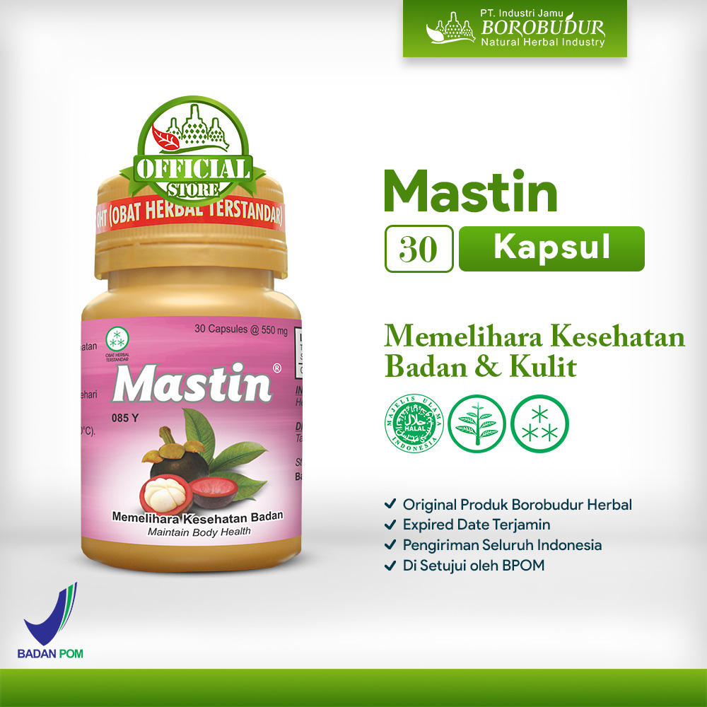 Borobudur Herbal Mastin 30 Kapsul - Mengandung Antioksidan Yang Tinggi ...