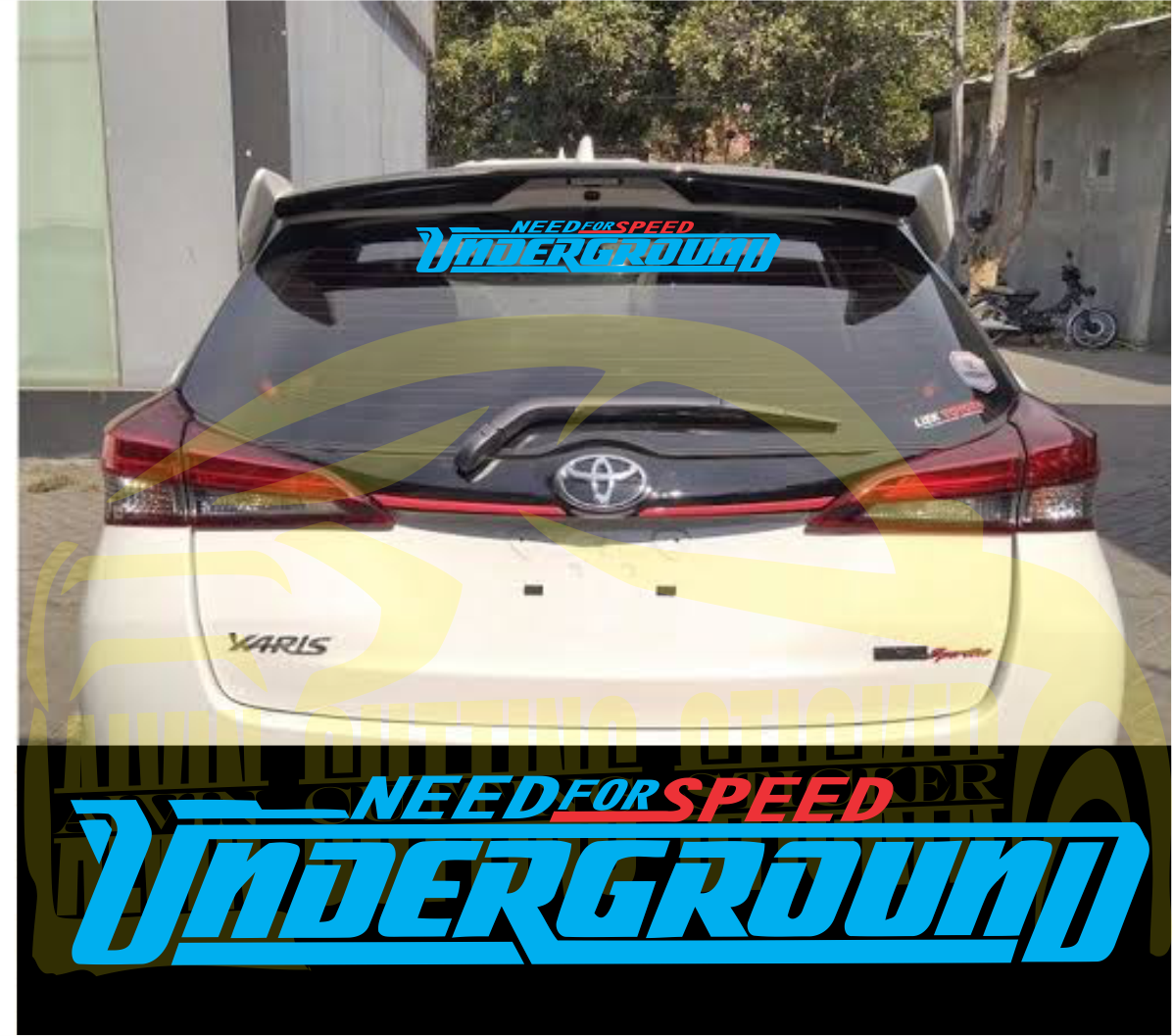 STICKER TULISAN UNDERGROUND SETIKER TULISAN CUTTING STIKER KACA DEPAN ...