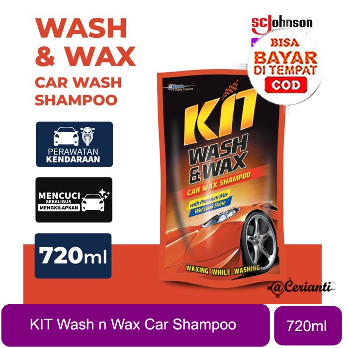 Kit Wash and Wax 720ml Shampo Wax Mobil Motor CERIANTI | Lazada Indonesia