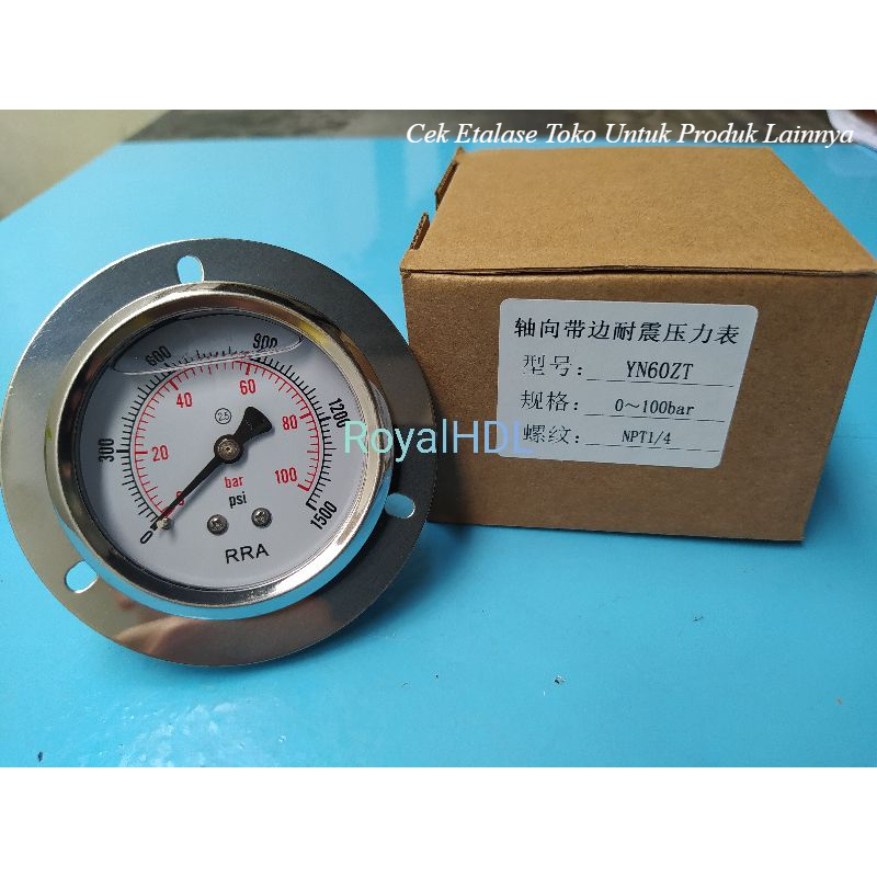 pressure gauge manometer payung 100bar 2,5inch stainless RRA hidrolik ...