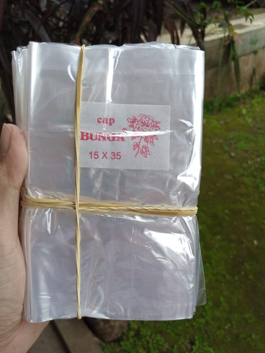 Plastik AA bening tipis ukuran 15x35, plastik tahu, plastik lalab ...
