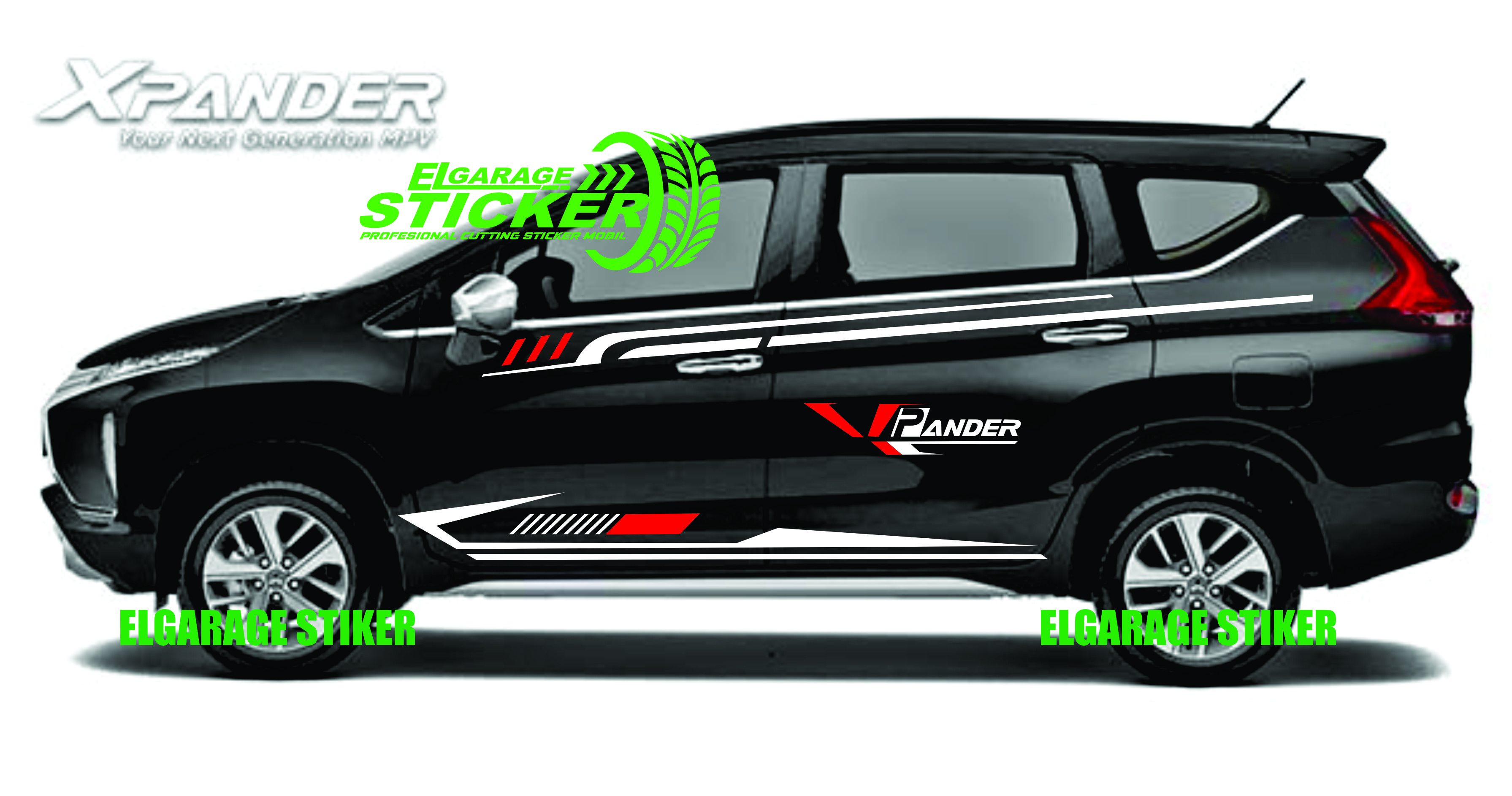 Stiker mobil mitsubishi xpander cutting stiker variasi body samping ...