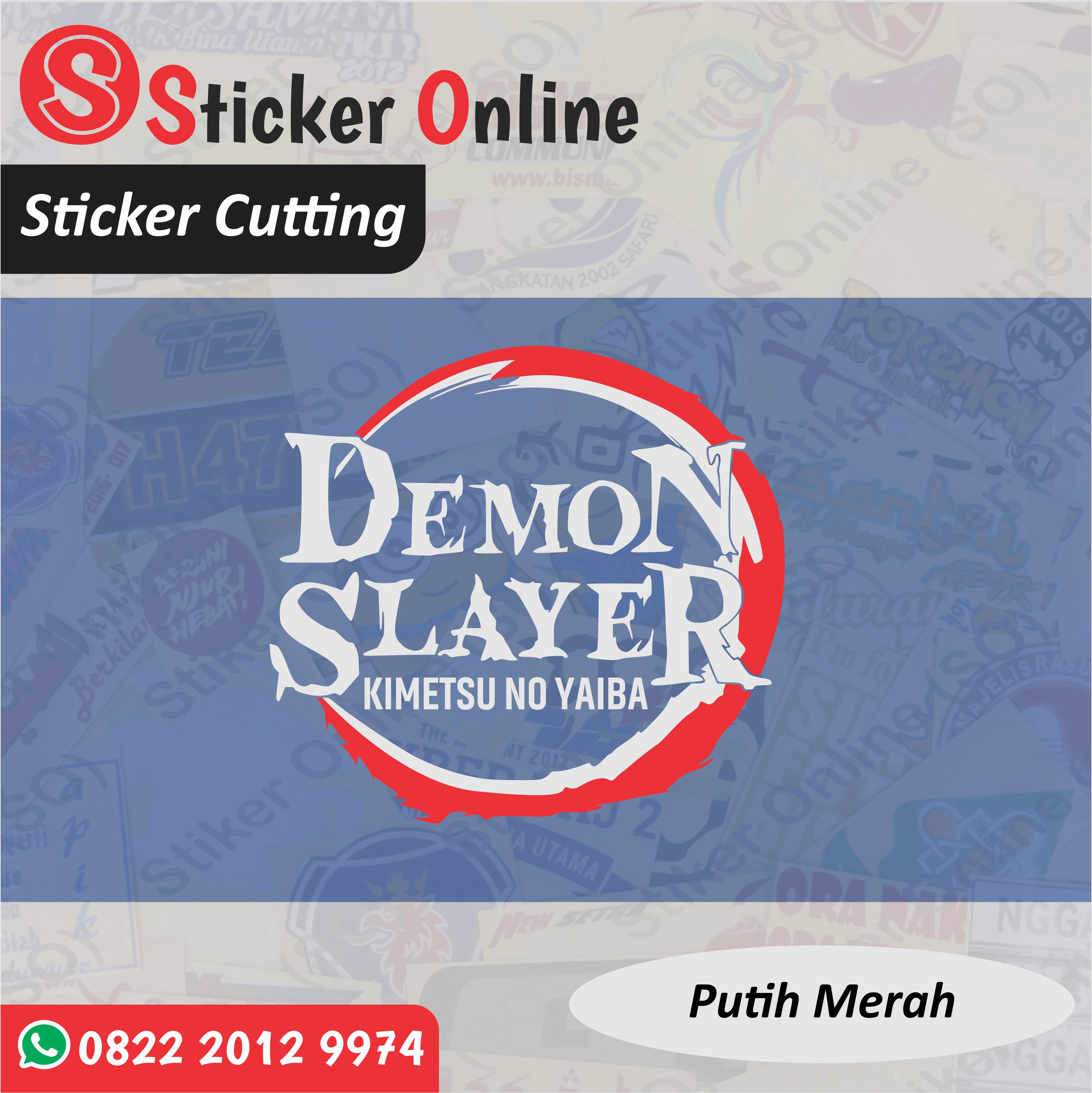 Stiker Logo Demon Slayer | Sticker Cuttting Demon Slayer Motor Mobil ...