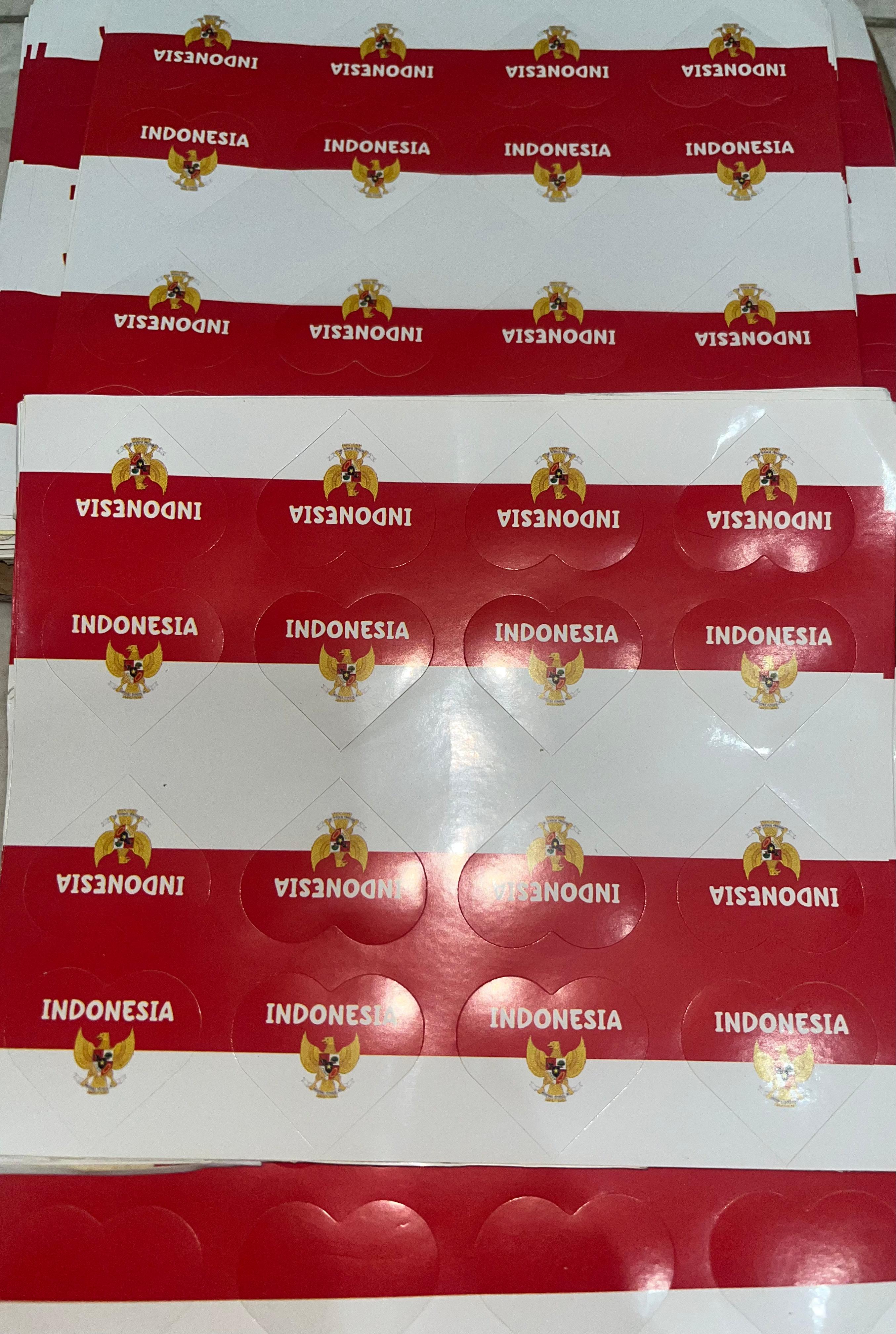 Sticker Pipi Bendera Tempelan Merah Putih Stiker 17 Agustus Kemerdekaan ...