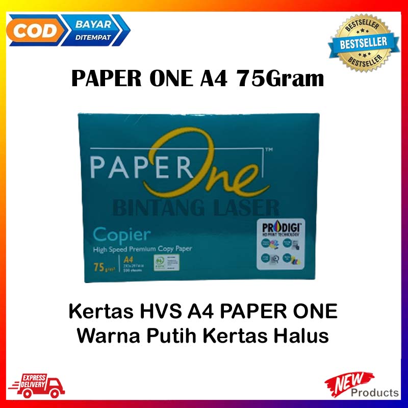 Kertas Copy Paper HVS A4 75 Gram 1 Rim 210x297mm 500 Lembar PAPER ONE High Quality | Lazada ...