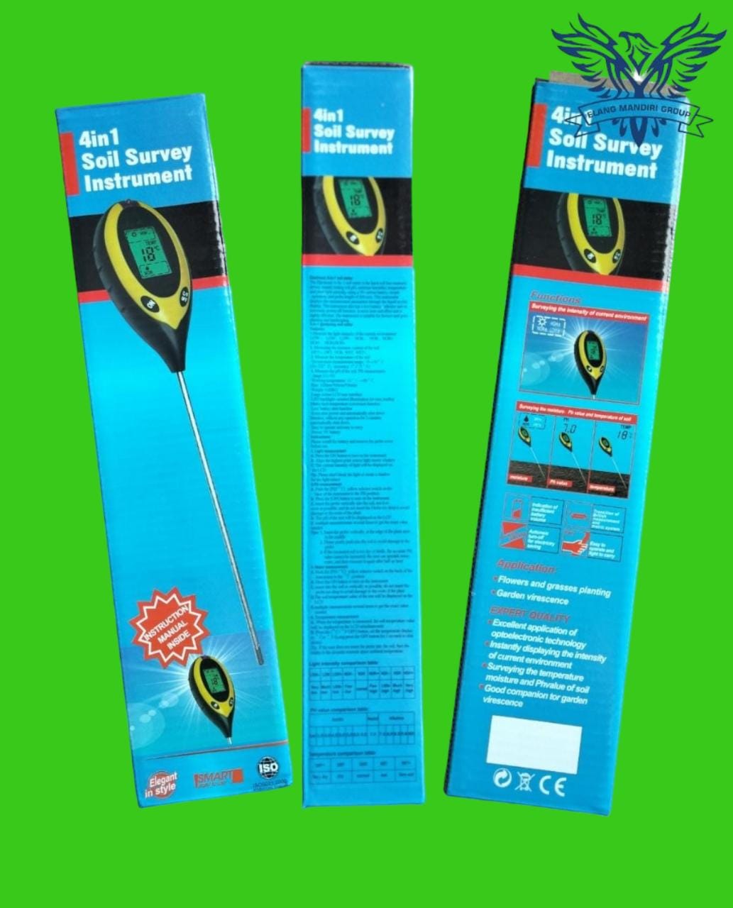 Alat PENGUKUR PH TANAH Soil Survey Instrument Digital 4In1 Backlight ...