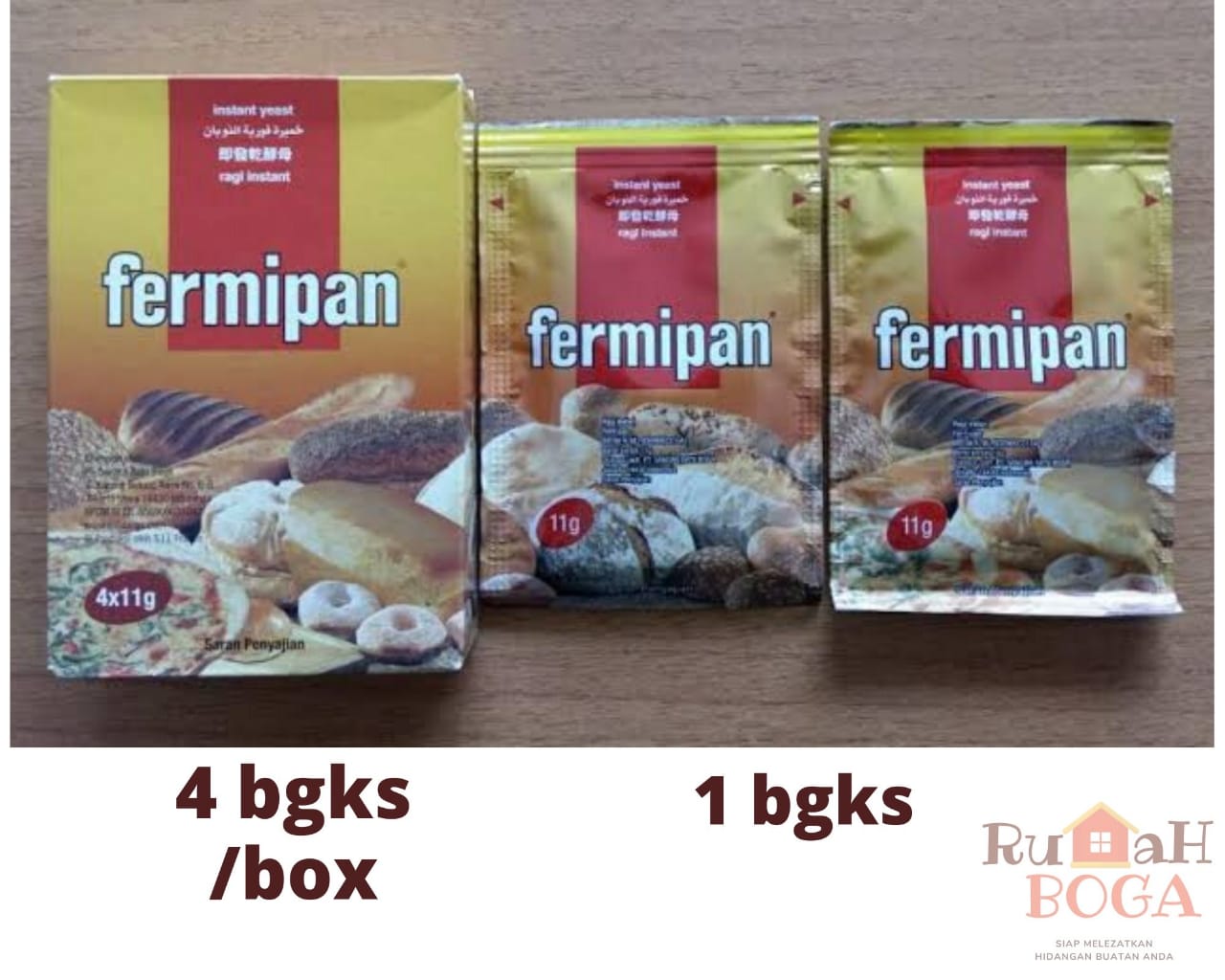 Ragi Fermipan Ragi Instan Bahan Bahan Baking Pengembang Roti Kue Kering ...