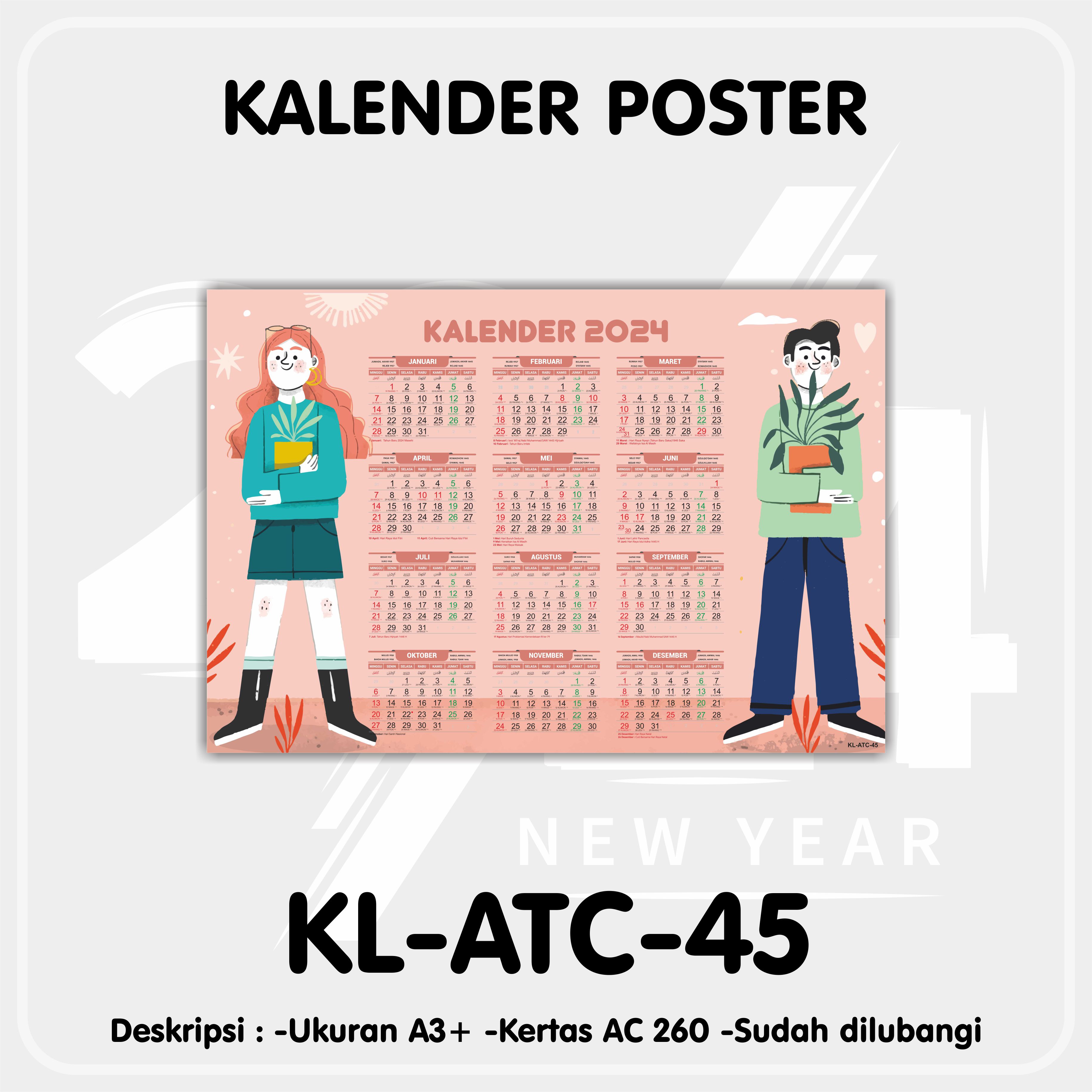 Kalender AESTHETIC - kalender poster dinding - kalender dinding estetik ...