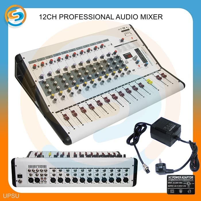 PROFESSIONAL AUDIO MIXER 12 CHANNEL UPSU | Lazada Indonesia