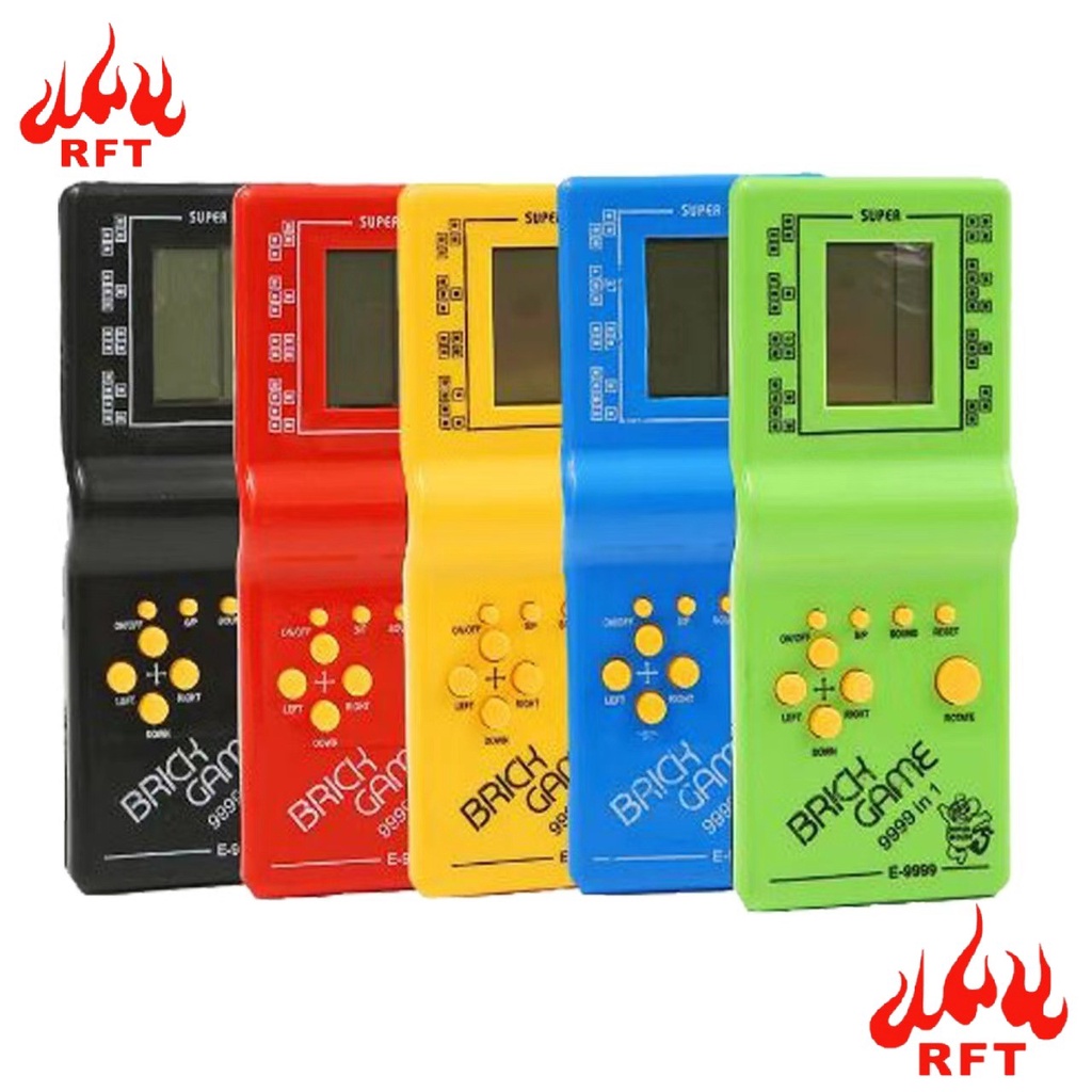 MAINAN ANAK BRICK GAME TETRIS 9999 GAMEWATCH GAMEBOT BALOK JADUL WARNA ...