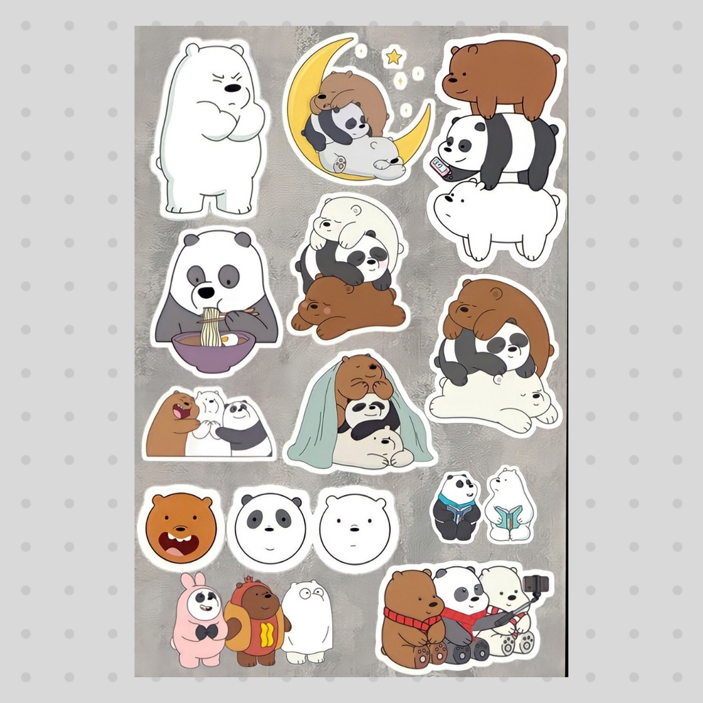 we bare bears stickers pack stiker we bare bears | Lazada Indonesia