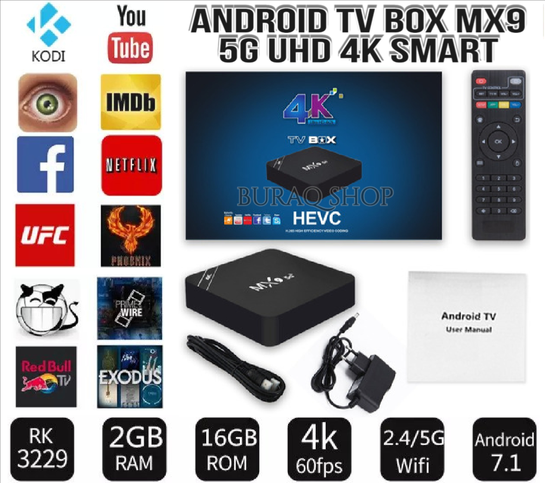Android TV BOX MX9 5G-Pro 4K Smart TV Box Media Player - Ubah TV Biasa ...
