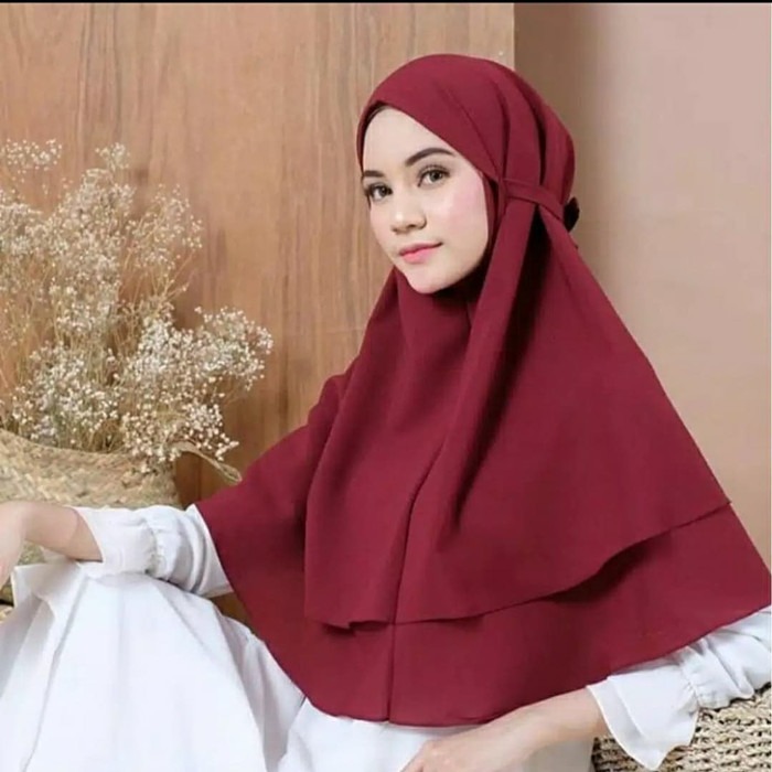MARYAM LAYER 2 -HIJAB MUSLIM -JILBAB - KERUDUNG INSTAN | Lazada Indonesia