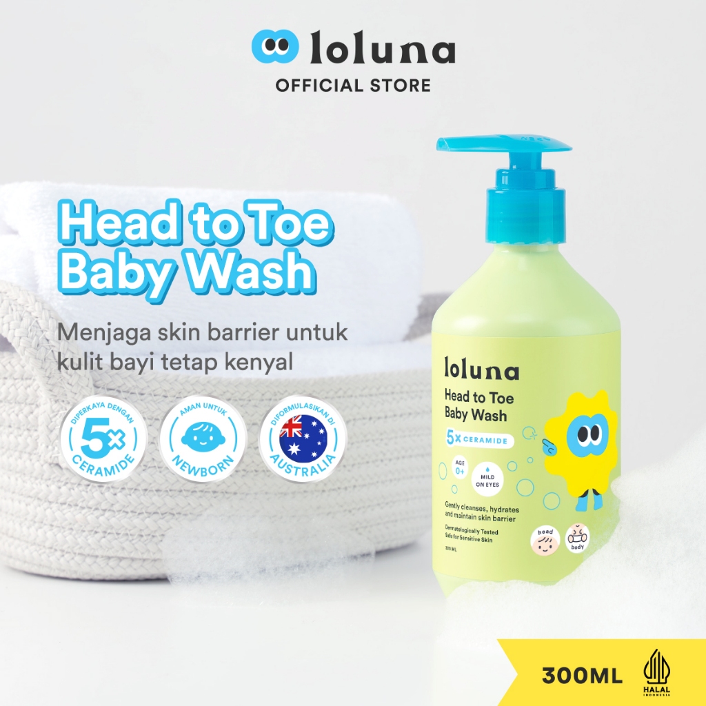LOLUNA HEAD TO TOE BABY WASH 300ML | Lazada Indonesia