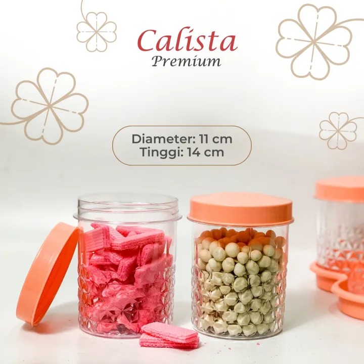 Toples Plastik Calista 5 Daun Premium / Toples Lebaran Calista | Lazada ...