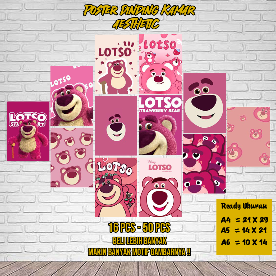 Poster Dinding Kamar Gambar Lotso Ukuran A6 A5 A4 - Poster Dinding Toy ...