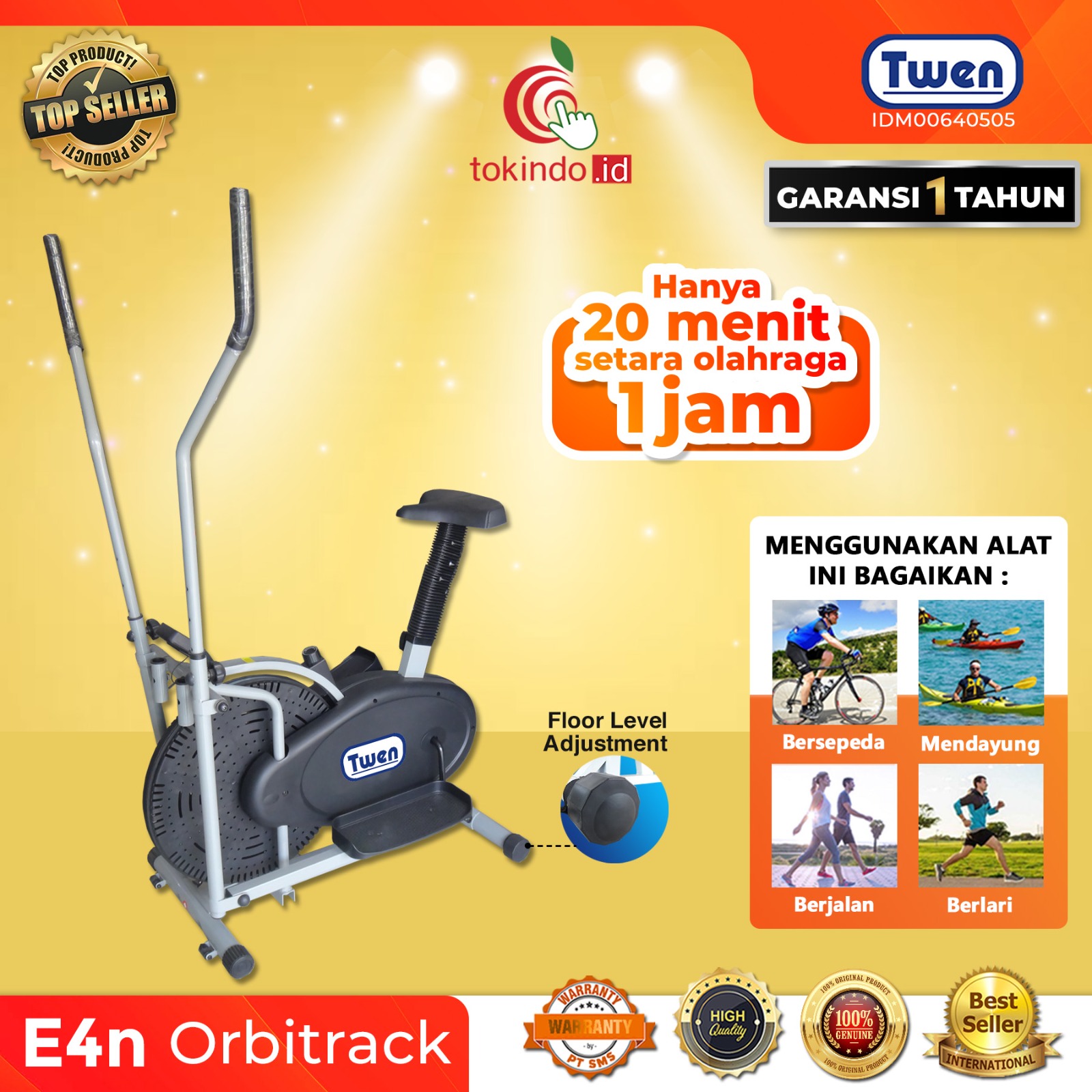 Twen E4N E6 Orbitrack Tracer Elliptical Bike Sepeda Fitness Sepeda Statis & PKAYU | Lazada Indonesia