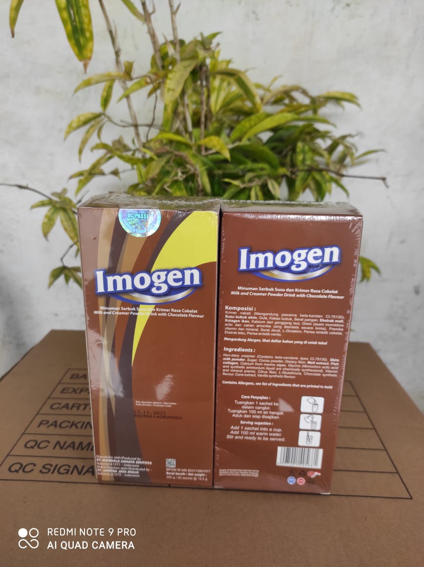 Paket 2 BOX IMOGEN COKLAT ORIGINAL Penambah Berat Badan isi 30 Sachet ...