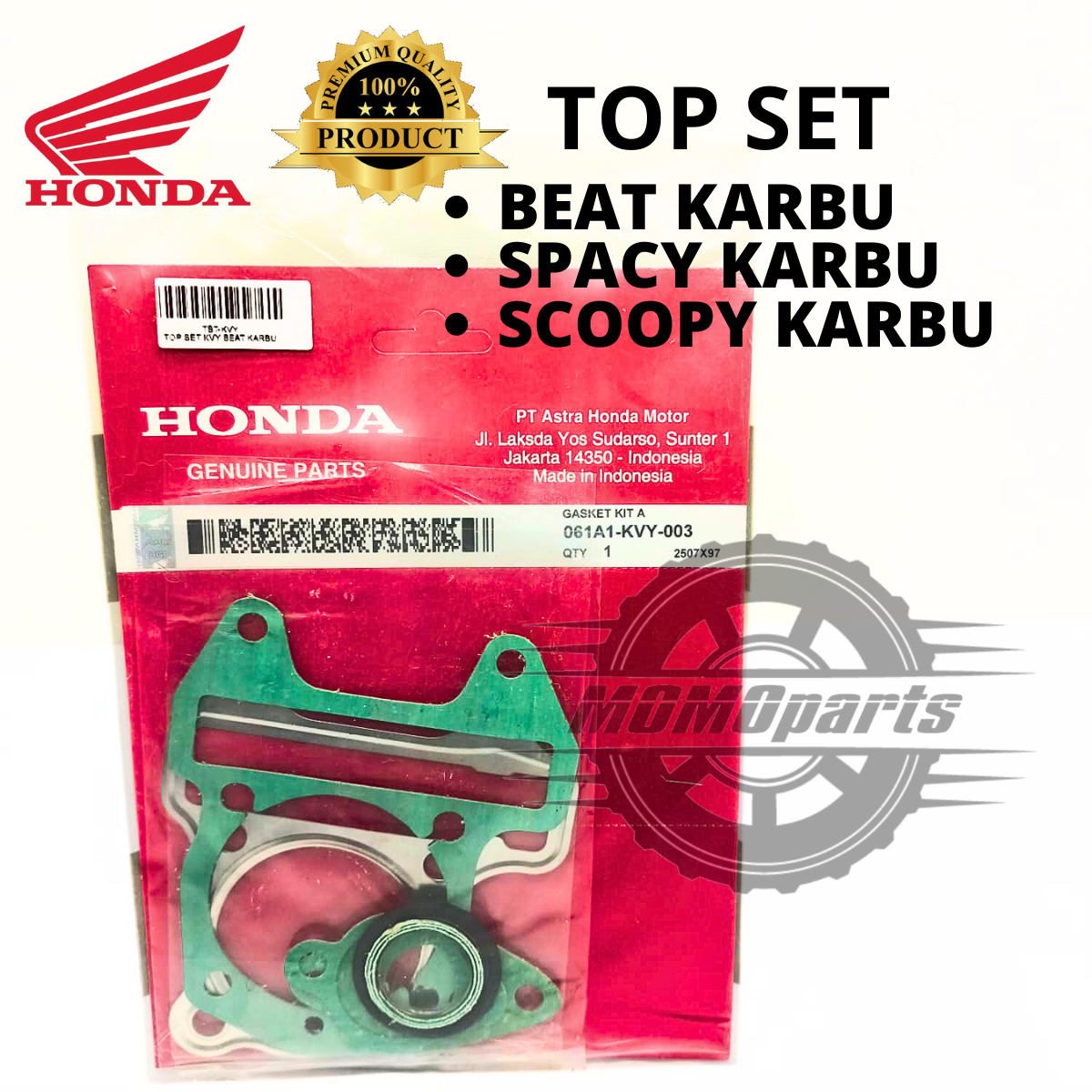 ORIGINAL PAKING GASKET TOP SET TOPSET HONDA KVY BEAT LAMA SPACY SCOPY OLD KARBU KUALITAS ASLI ...