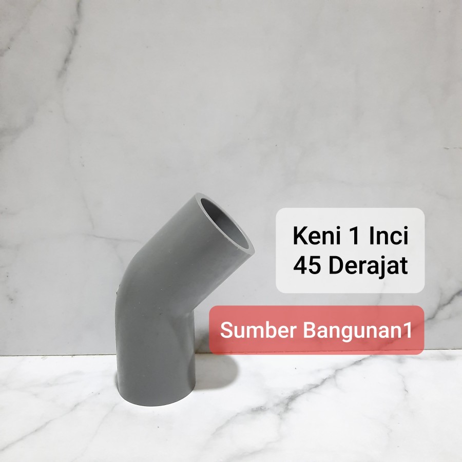 Keni 1" knee 45 derajat knie sambungan pipa l elbow 1 inc inci inch ...