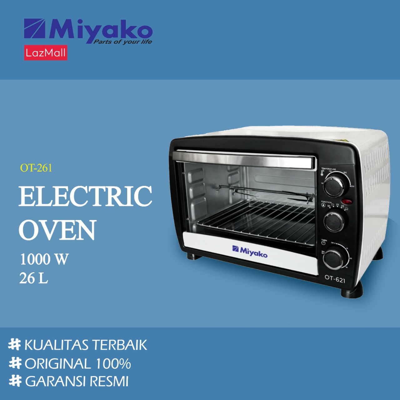 MIYAKO Oven Listrik 26 Liter - OT - 261 | Lazada Indonesia