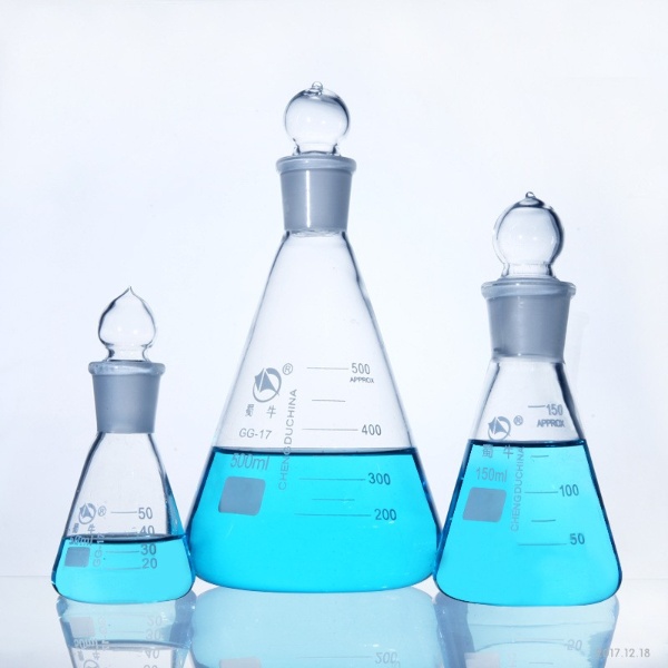 SHUNIU Erlenmeyer Flask with Stopper/Labu Erlenmeyer Tutup Asah 50ml | Lazada Indonesia