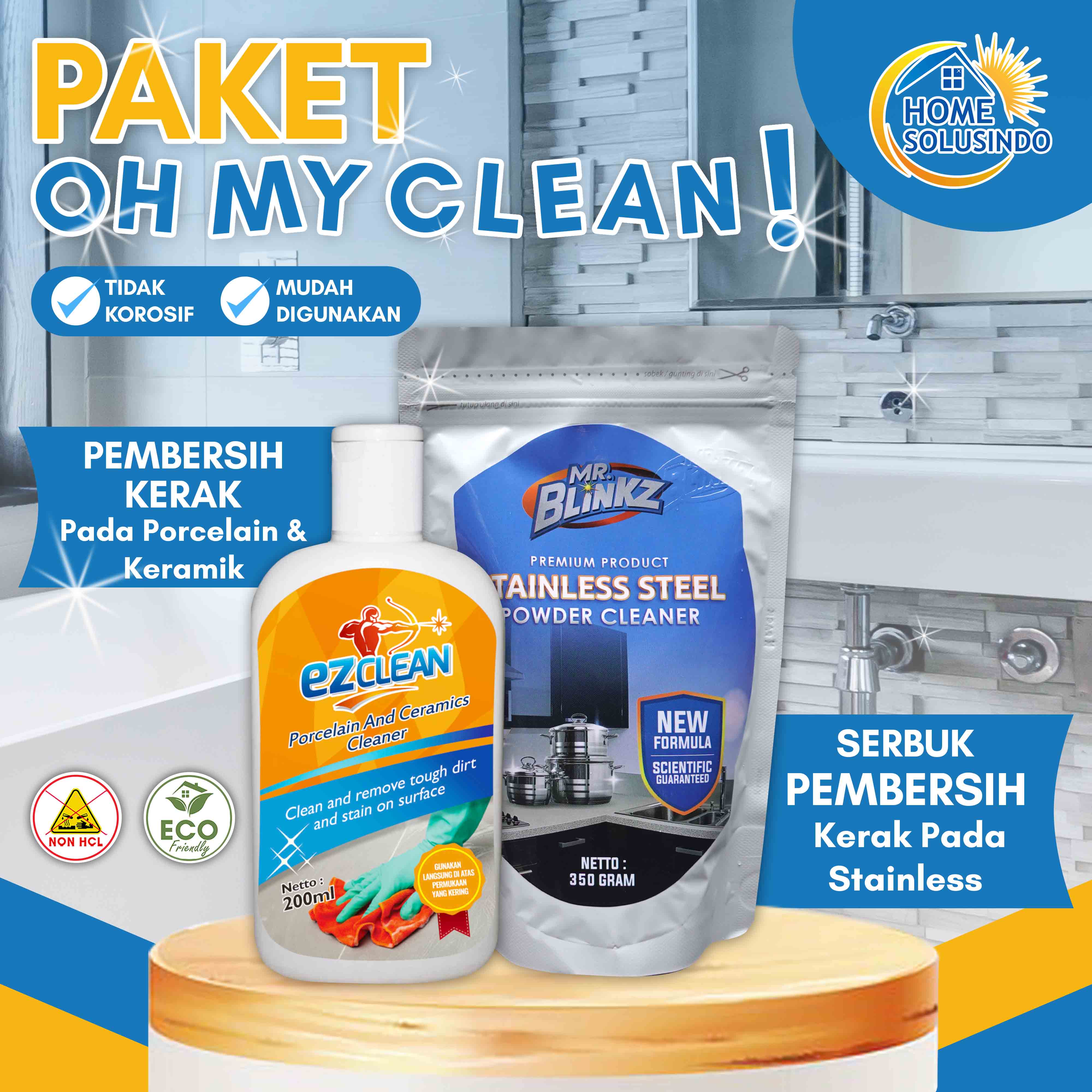Paket Oh My Clean - Pembersih Kerak EZClean Porcelain Cleaner Untuk ...