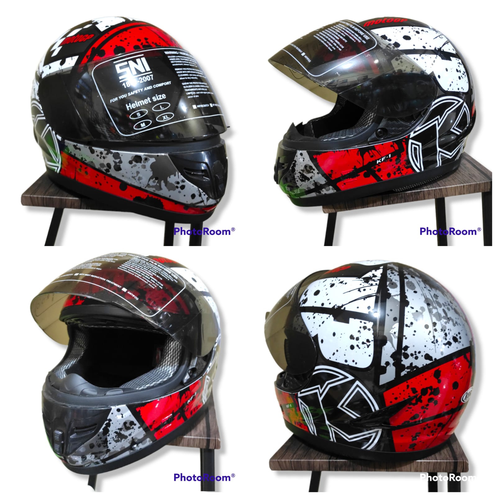 HELM FULL FACE MURAH KBR MOTIF RED BULS-BUKAN KYT R10 RC7 K2RIDER - BUKAN MERK KYT INK NHK GM ...