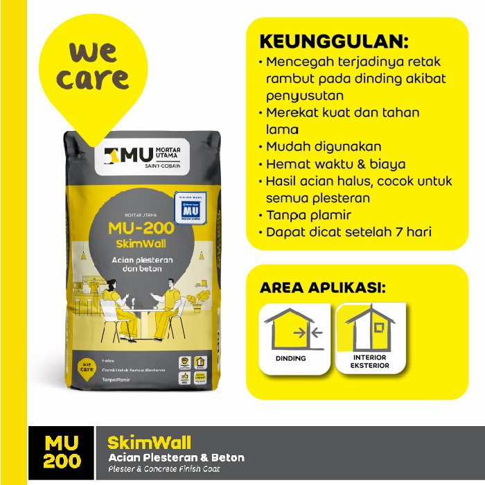 MU 200 semen instan mortar utama weber kiloan kg | Lazada Indonesia