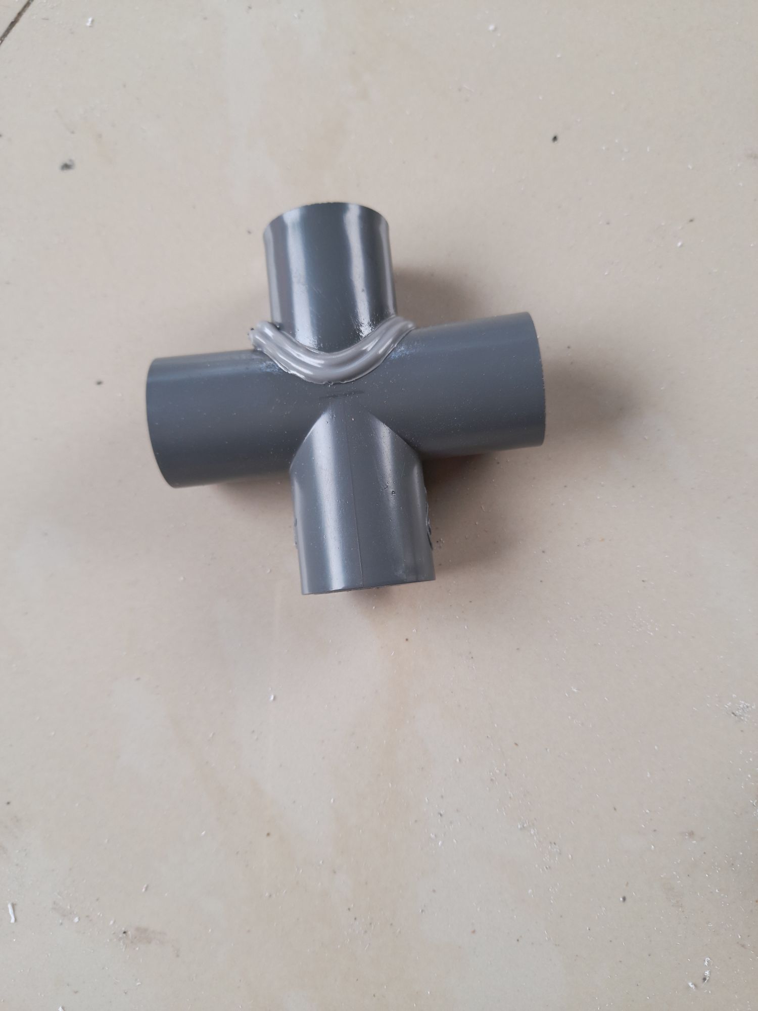 tee plus 1/2 tee cross konektor pipa pvc sambungan pipa 1/2 bentuk t ...