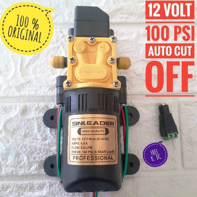 DINAMO POMPA AIR STEAM JET CLEANER DC 12 VOLT 100 PSI 5 LPM SINLEADER ...