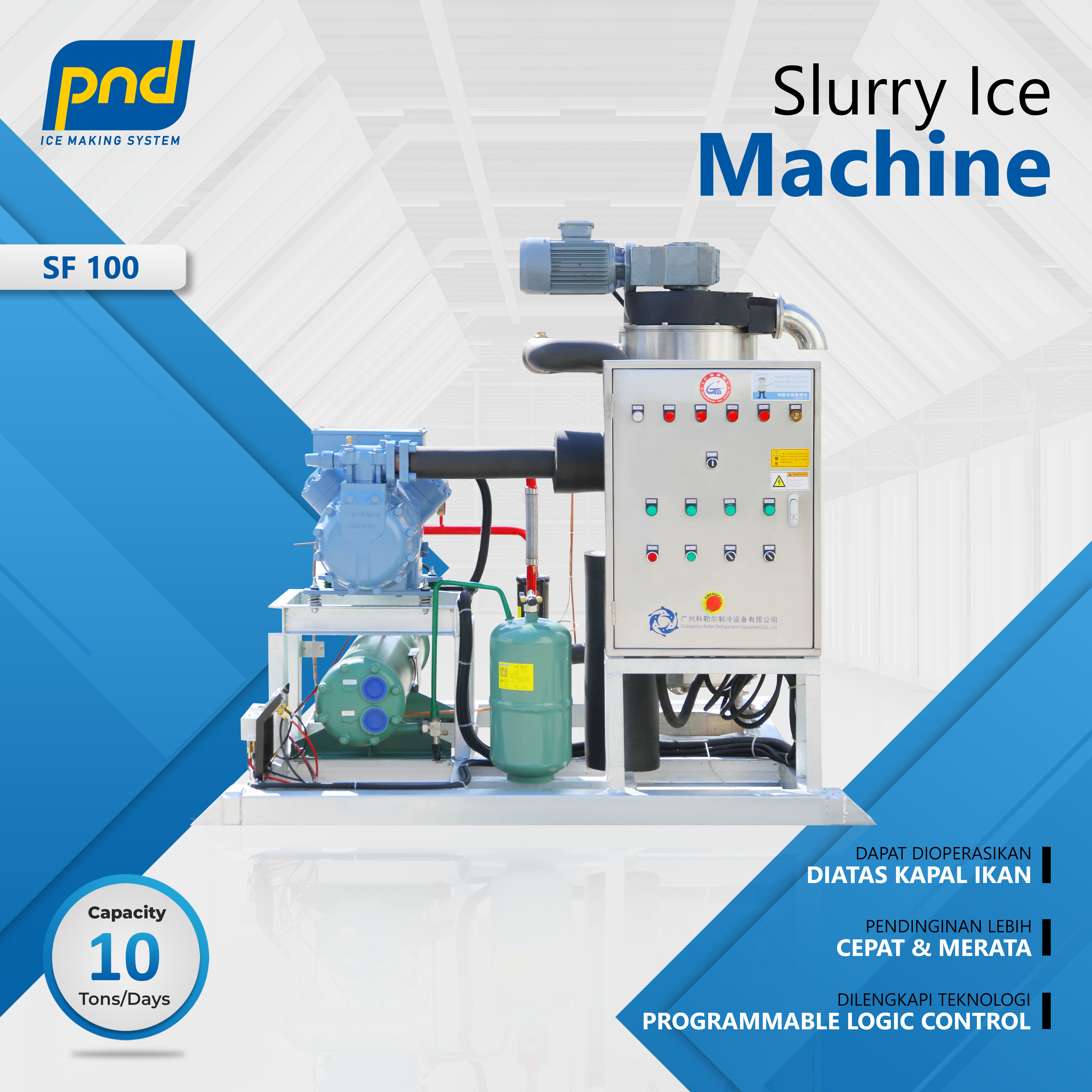 Mesin Es Slurry | Slurry Ice Machine | Kapasitas 10000 kg | Lazada ...