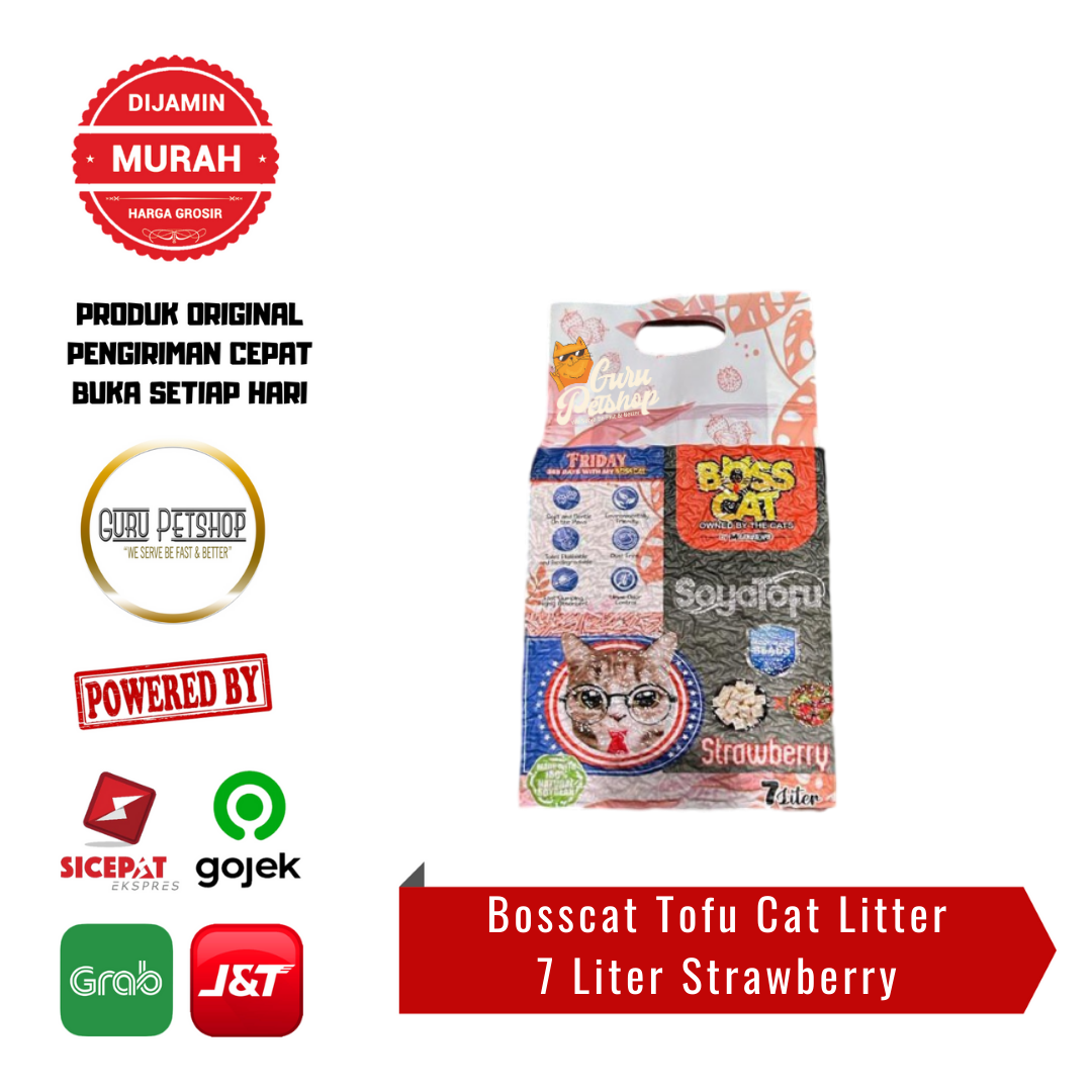 Bosscat Tofu Cat Litter 7 Liter Pasir Kucing Tofu Boss Cat | Lazada ...