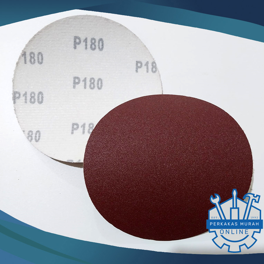 Amplas Bulat Velcro (Kain) 5 Inch Red/Merah Aluminium Oxide | Lazada ...