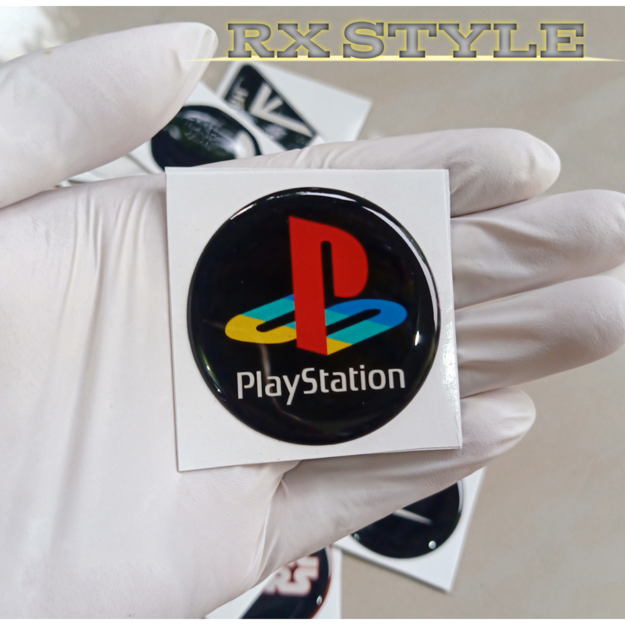 Stiker timbul logo PS PlayStation Emblem Sticker Motor Mobilnhb ...