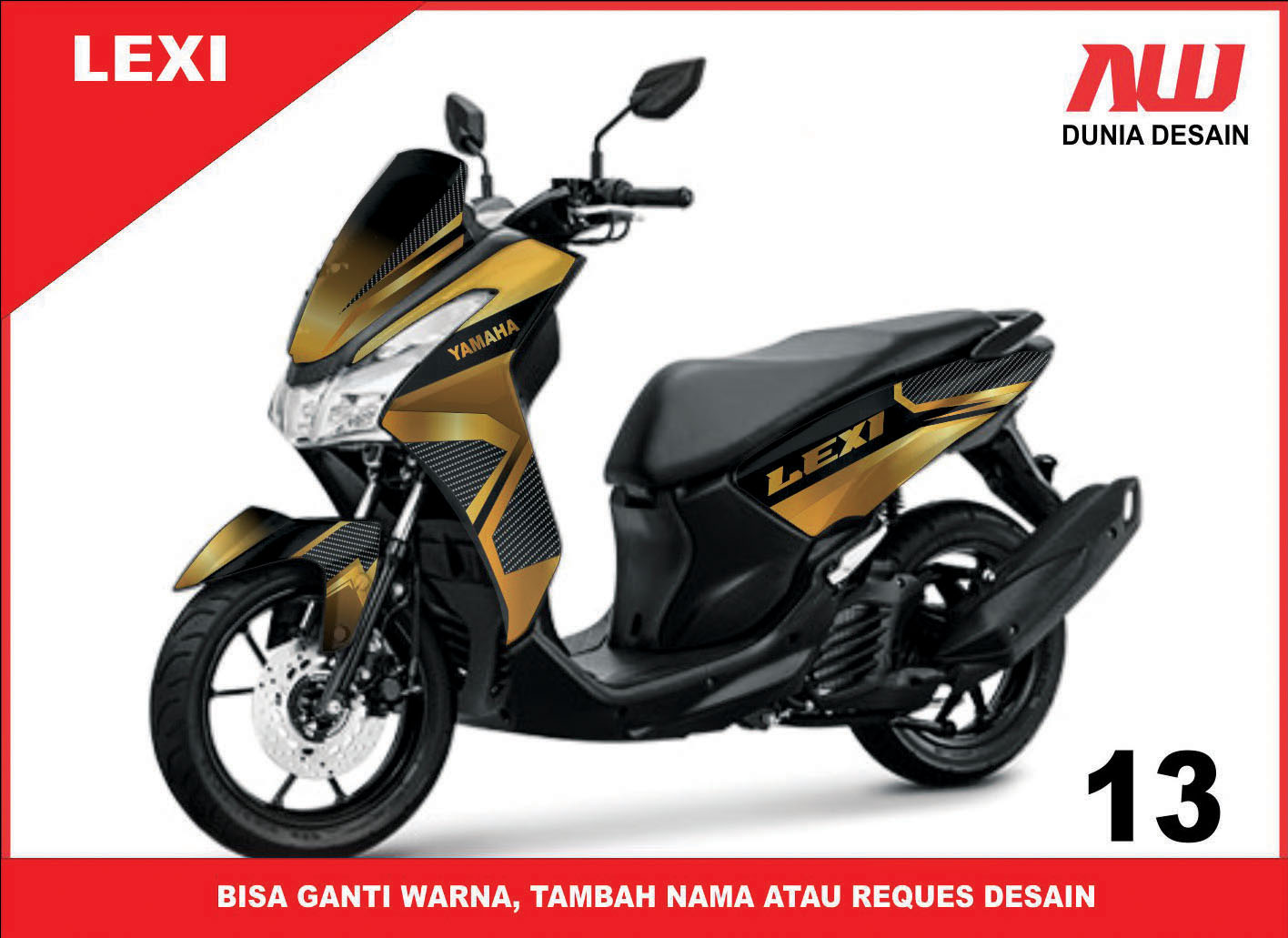 Sticker Decal LEXI desain 13, Sticker Decal Yamaha LEXI Fullbody ...