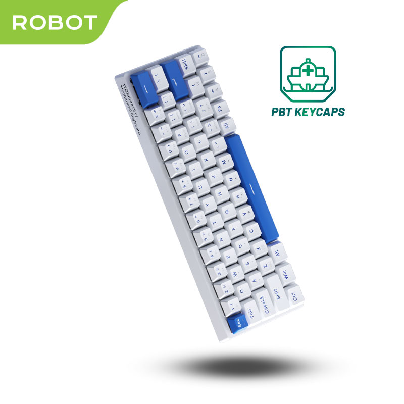 ROBOT WORKMATE IV Mechanical Wired Keyboard Gaming 63 Keys PBT Keycaps ...