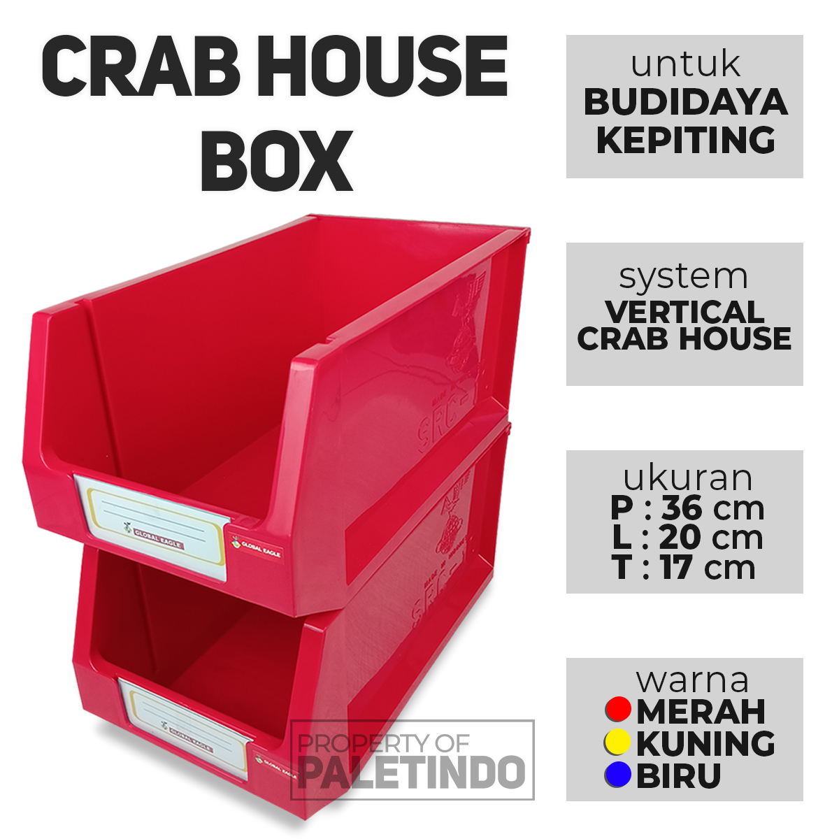 Crab House Box/ Kandang Budidaya Kepiting SRC 10 | Lazada Indonesia