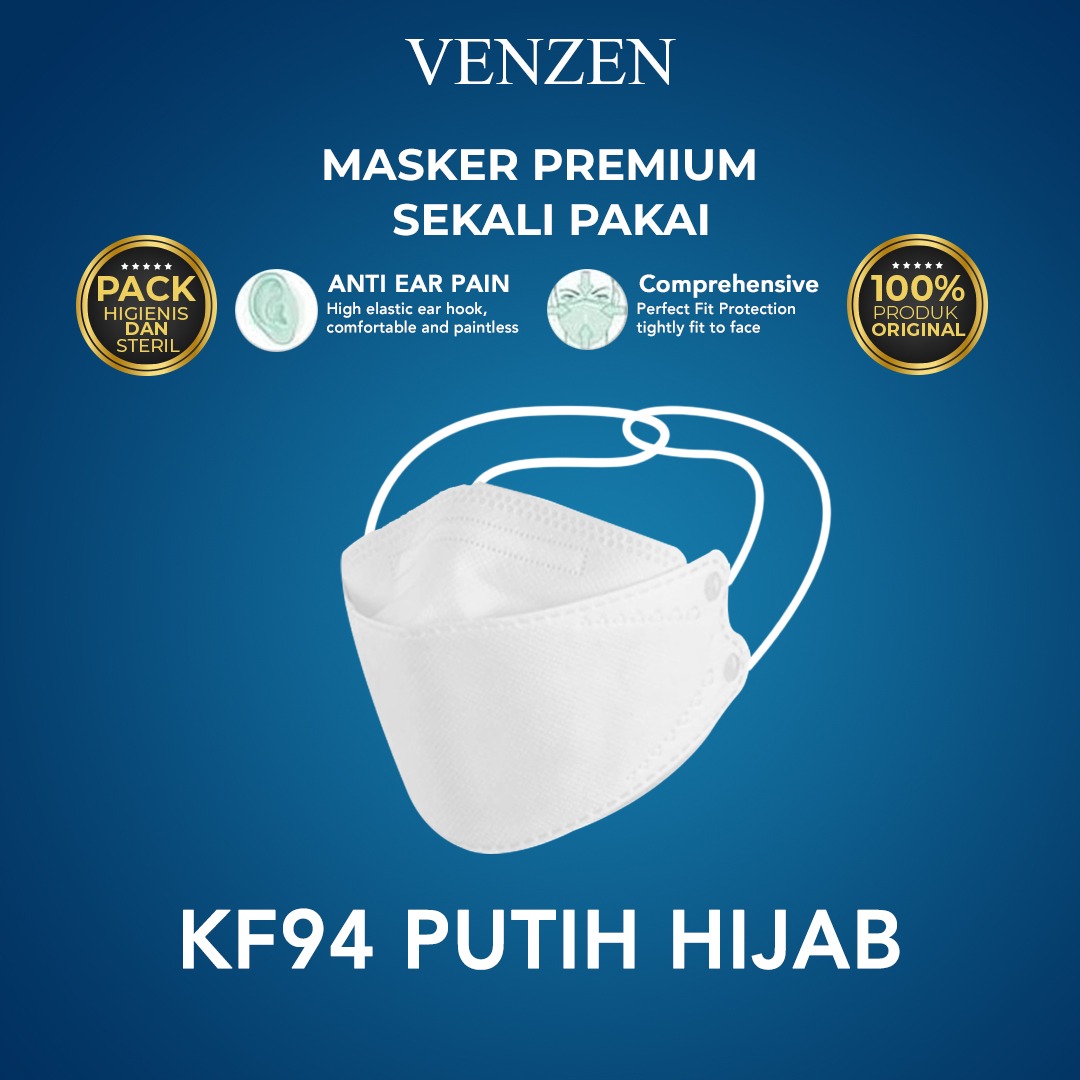 VENZEN Official - Premium READY HEADLOOP / HIJAB Masker Duckbill / KF94 ...