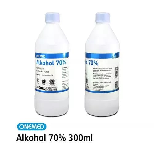 ALKOHOL 70% ONEMED 300ML PER KARTON ISI 24 BOTOL ALKOHOL PEMBERSIH LUKA ...