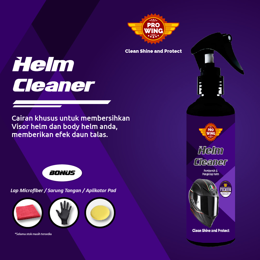 PROWING Helm Cleaner / pembersih kaca helm motor / pembersih helm motor ...