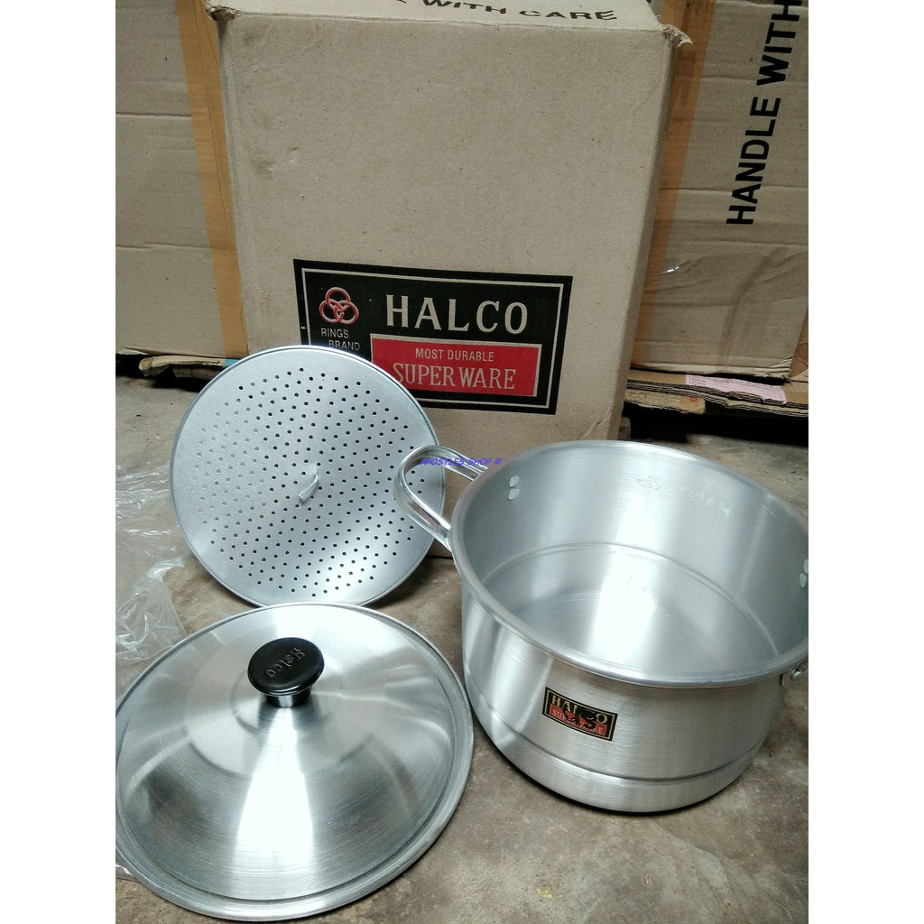 Panci Halco Aluminium Serbaguna 22 cm Langseng Dandang Steamer Kukus ...
