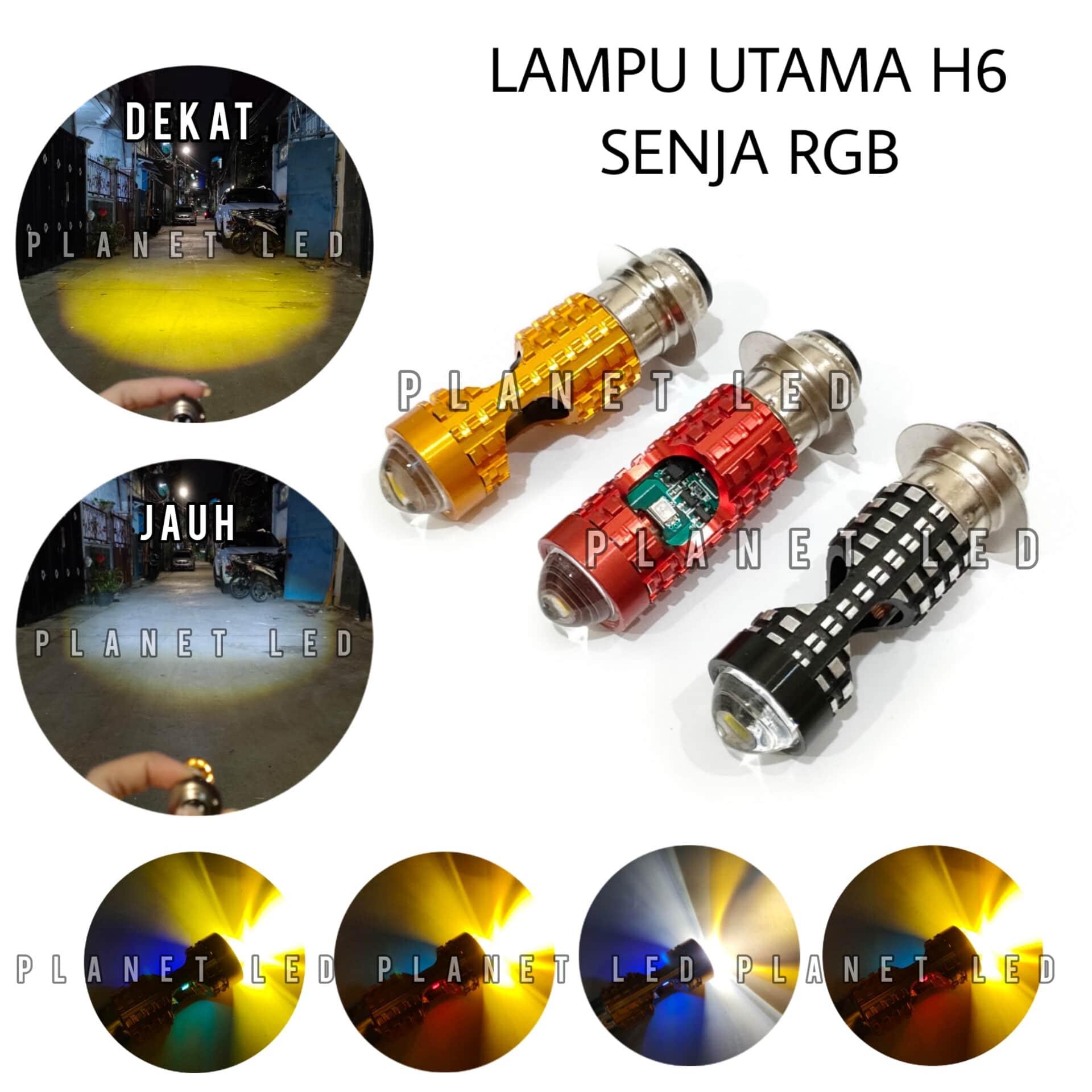 Lampu Utama LED H6 Senja RGB Tipe Sorot Laser MATIC BEBEK | Lazada ...