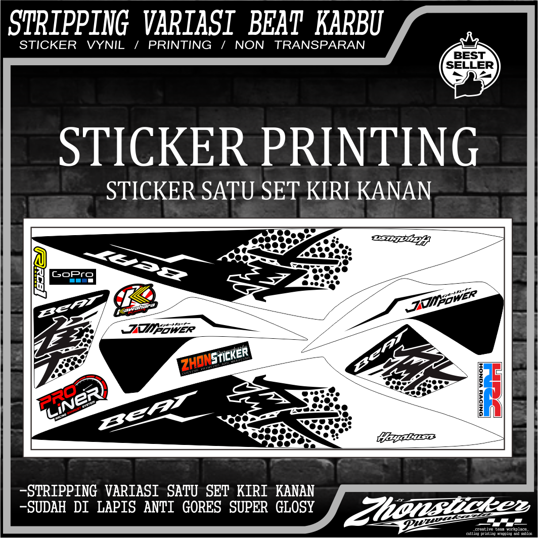 STIKER HAYABUSA/STRIPPING VARIASI HONDA BEAT KARBU/OLD STICKER LIST ...