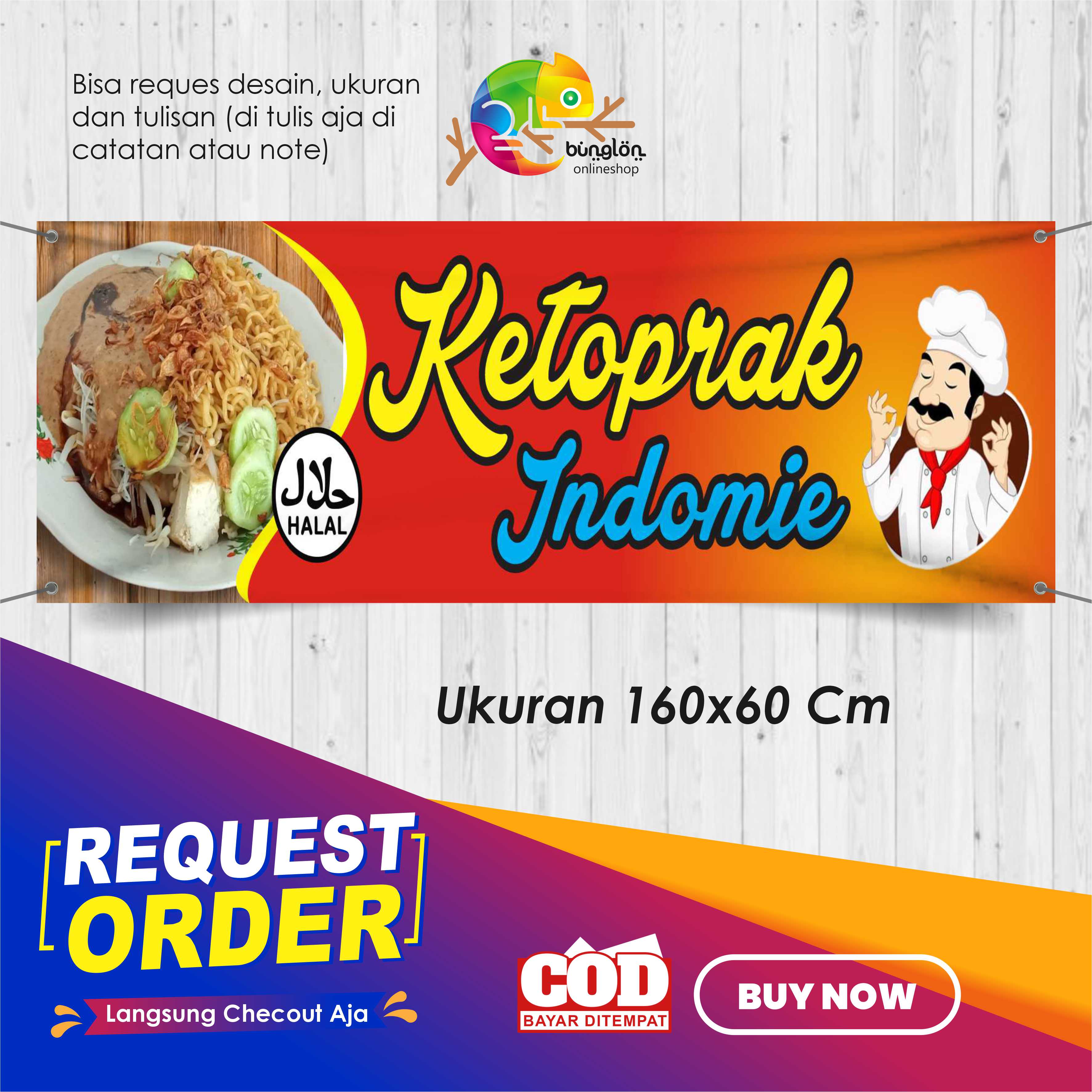 Spanduk 160x60 Banner Ketoprak Indomie Custom Desain | Lazada Indonesia Spanduk 160x60 Banner Ketoprak Indomie Custom Desain | Lazada Indonesia