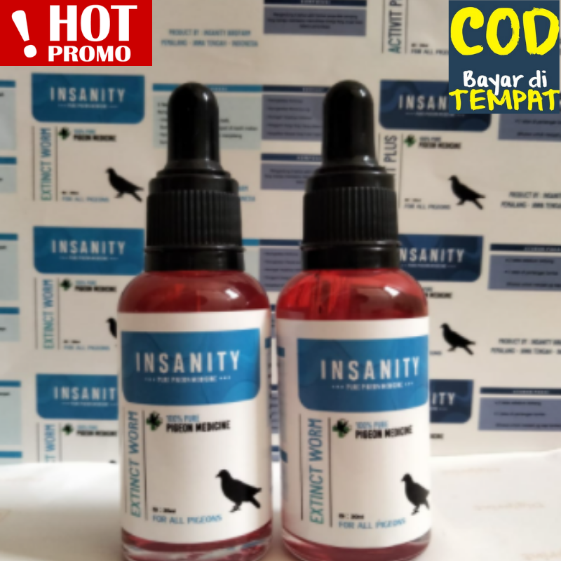 Obat Cacing Burung Merpati Extinct Worm Insanity 30ml Memberantas ...