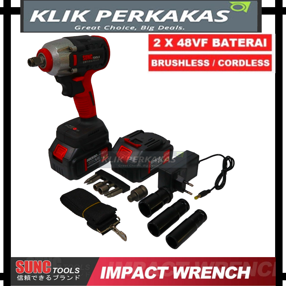 (2 Pilihan) RYU Cordless Impact Wrench RCW 20 V Pembuka Baut Baterai ...