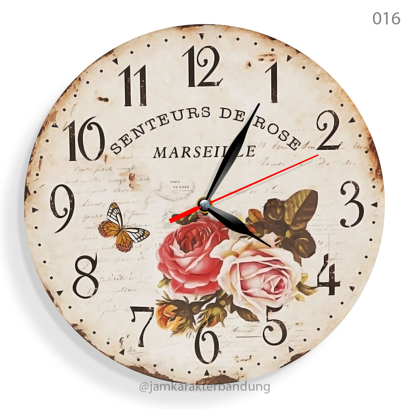 016 Jam Dinding Vintage Klasik Retro Minimalis Jam Karakter Bandung ...