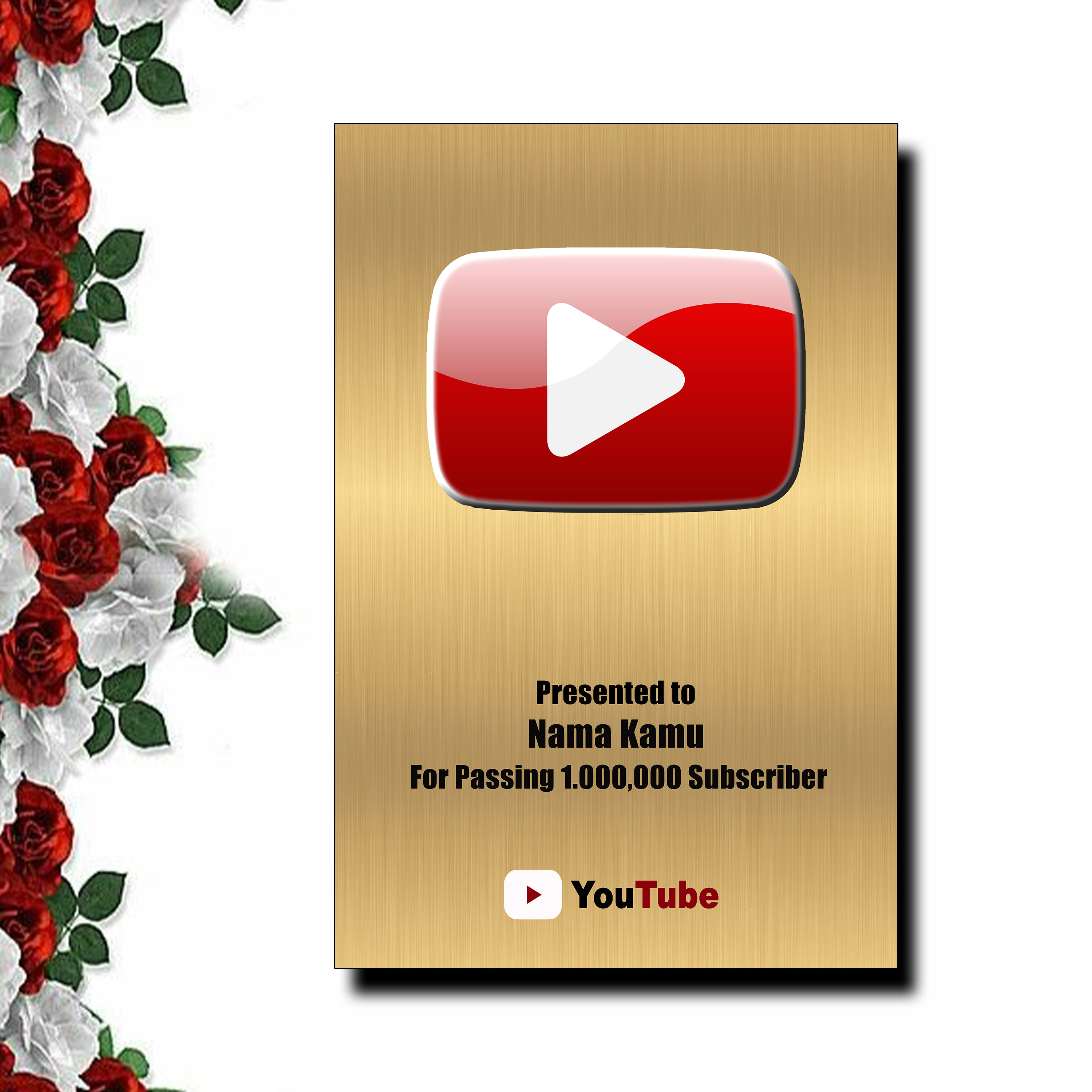 Hiasan Dinding Play Button Custom Nama | Lazada Indonesia